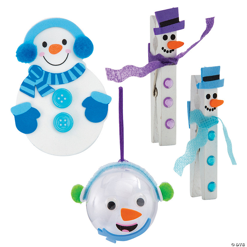 Fun Snowman Craft Kit Assortment - Makes 36