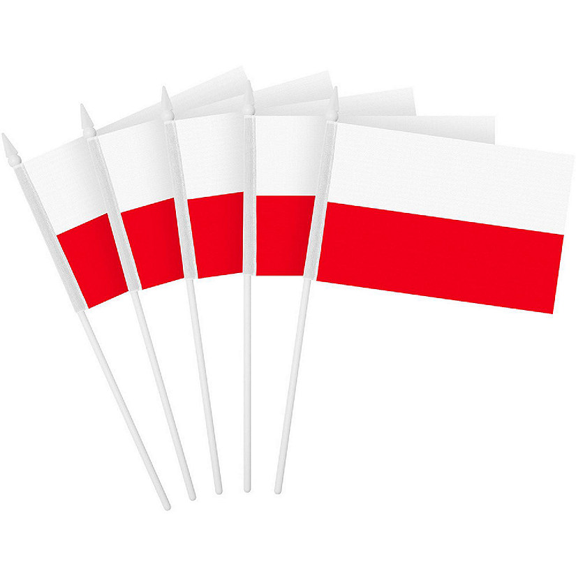 G128 4x6 Inches 30PK Printed 150D Polyester Handheld Stick Flag ...