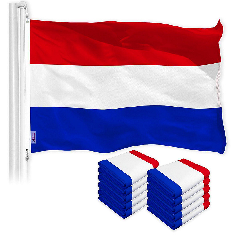 G128 - Netherlands Dutch Flag 3x5FT 10 Pack 150D Printed Polyester ...