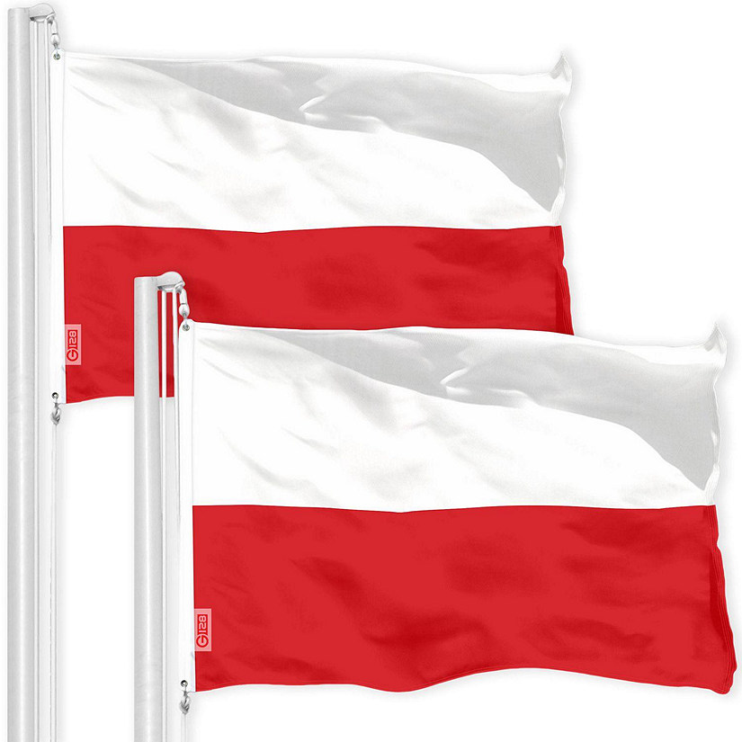 G128 - Poland Polish Flag 3x5FT 2 Pack 150D Printed Polyester ...