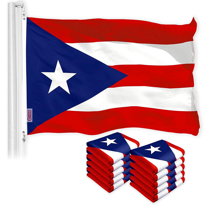 G128 - Puerto Rico PR Flag 3x5FT 10 Pack 150D Printed Polyester ...