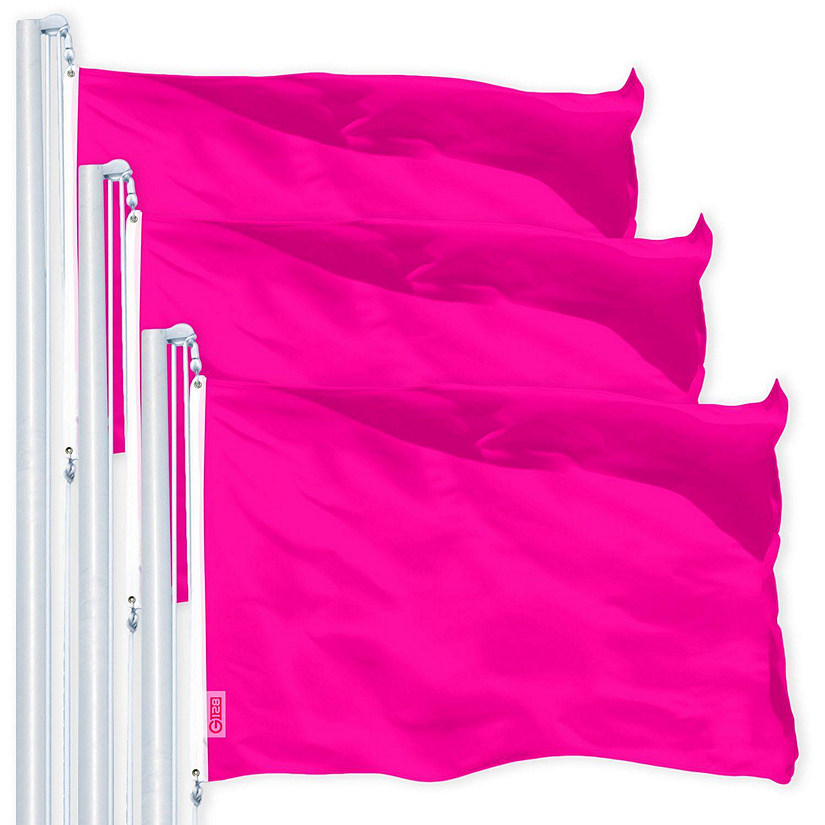 G128 - Solid Magenta Color Flag 3x5FT 3 Pack Printed 150D Polyester ...