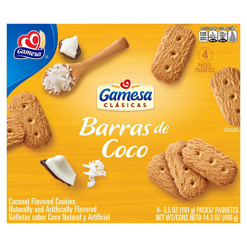 Gamesa Cookie Barras De Coco 14.3 oz (Pack Of 12) | Oriental Trading