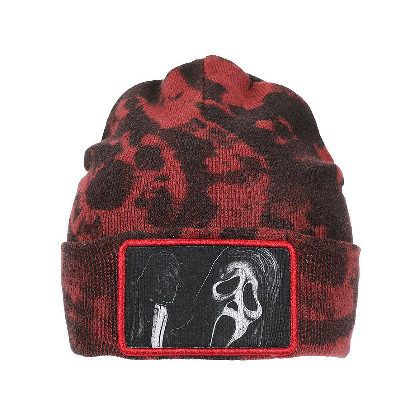 GhostFace Horror Movie Character Embroidered Patch Beanie Hat for Men ...