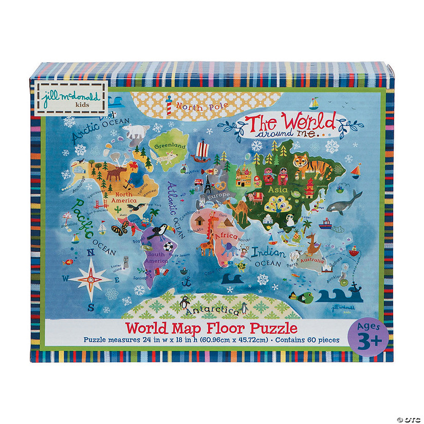 Gibby & Libby™ World Map Floor Puzzle - Discontinued