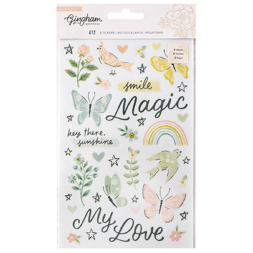 Gingham Garden Sticker Book-412/Pkg | Oriental Trading