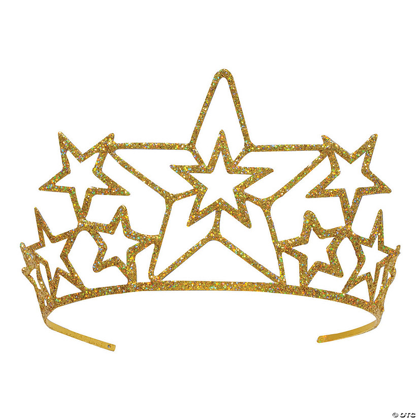Glittered Metal Star Tiara | Oriental Trading