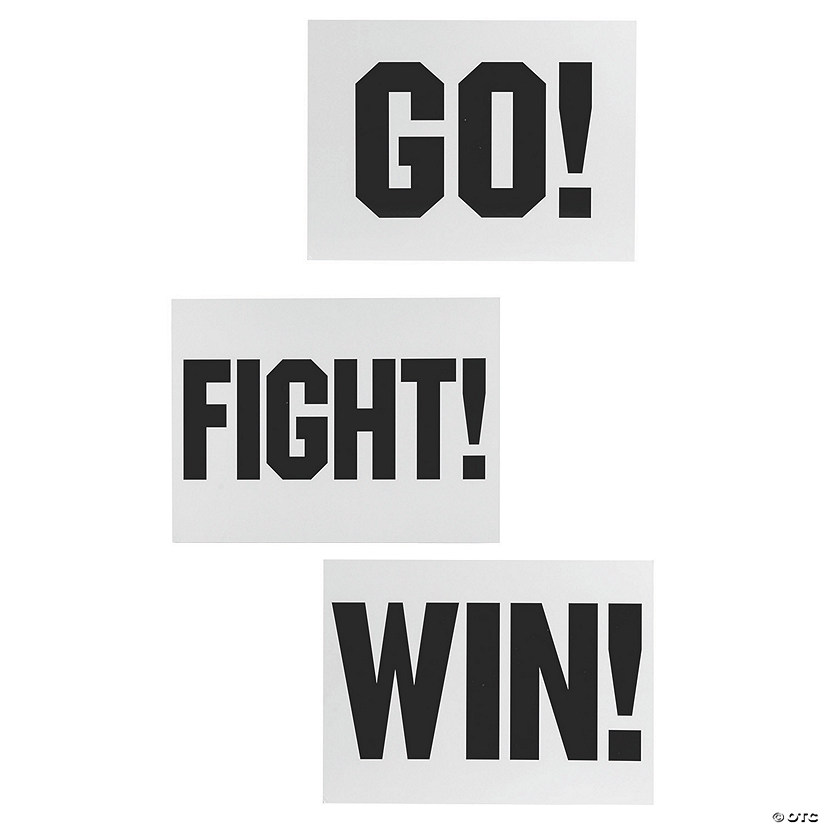 Go Fight Win Cheer Signs | Oriental Trading