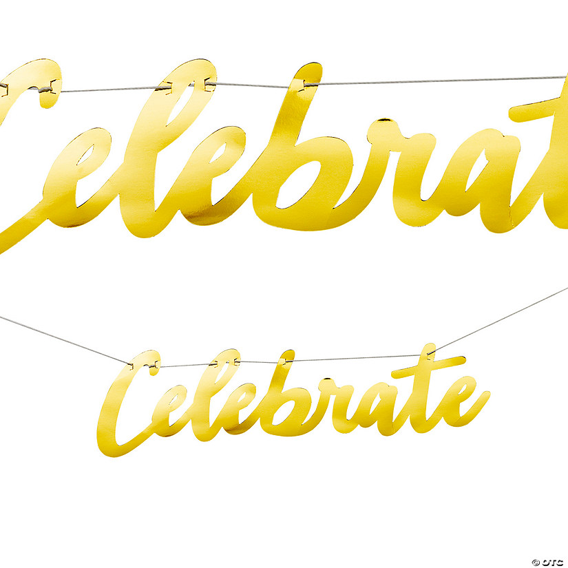 Gold Celebrate Garland | Oriental Trading