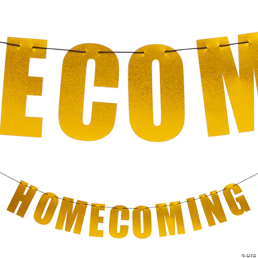 Gold Glitter Homecoming Banner | Oriental Trading