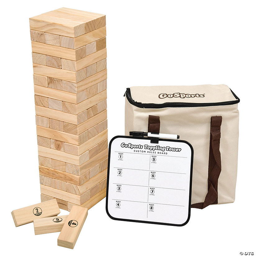 GoSports Large Toppling Tower with Bonus Rules | Oriental Trading