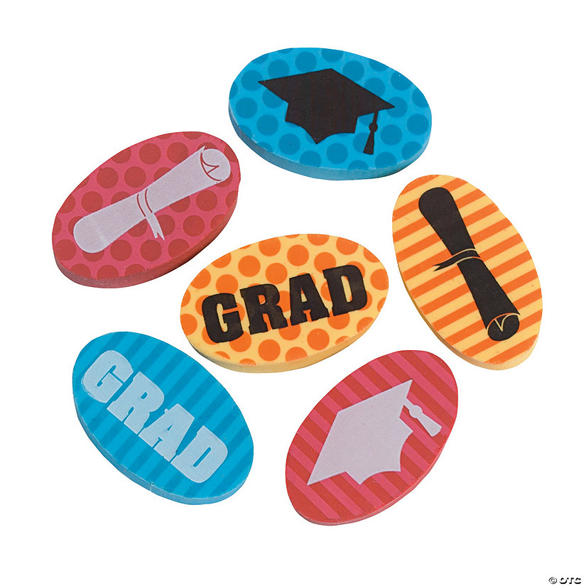 "Grad" Mini Eraser Assortment - Discontinued