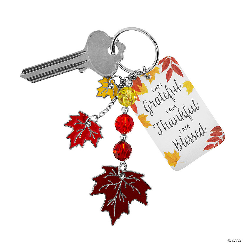 Grateful, Thankful, Blessed Fall Keychains with Card - 12 Pc ...