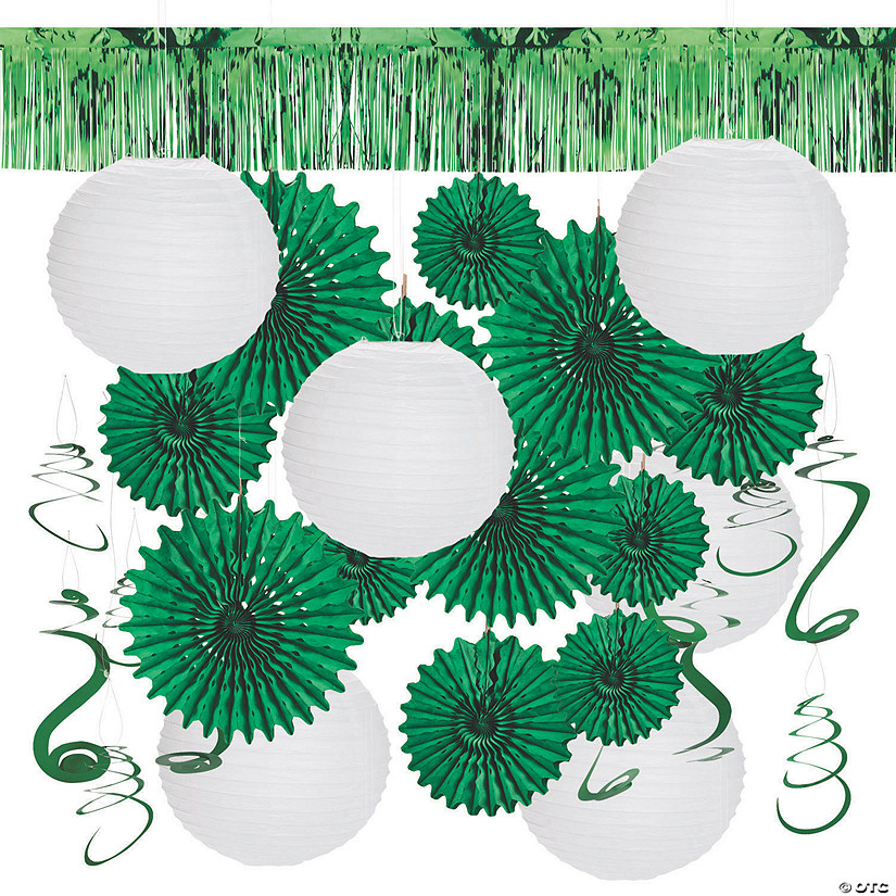 Green & White Hanging Decorating Kit - 31 Pc.