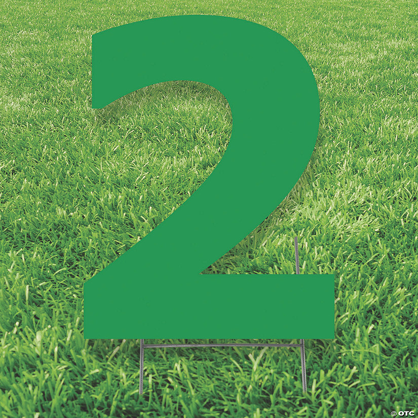 Green Number 2 Yard Sign | Oriental Trading