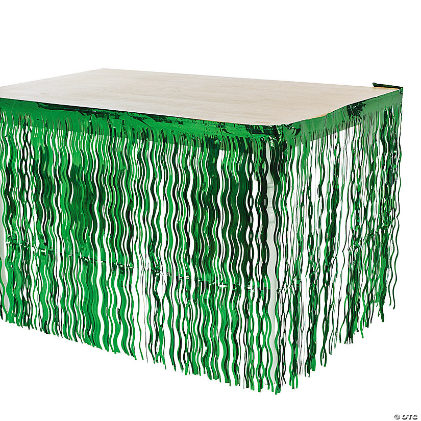Green Wavy Table Skirt - Discontinued