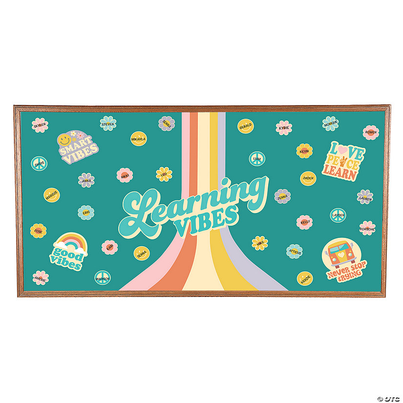 Groovy Learning Vibes Classroom Bulletin Board Set - 45 Pc. | Oriental ...