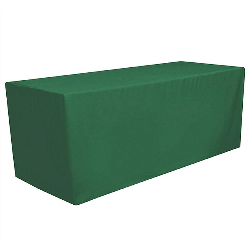 GW Linens Hunter Green 4' ft.x 2' ft. Fitted Polyester Tablecloth Table ...
