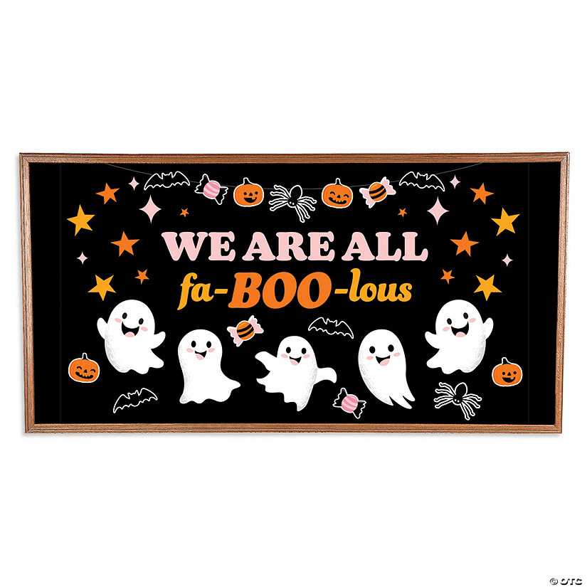 Halloween Ghost Pink Bulletin Board Set - 50 Pc. | Oriental Trading
