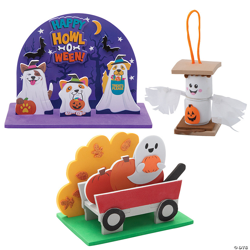 Halloween Spooky Ghost Characters Craft Kit Assortment - 36 Pc.