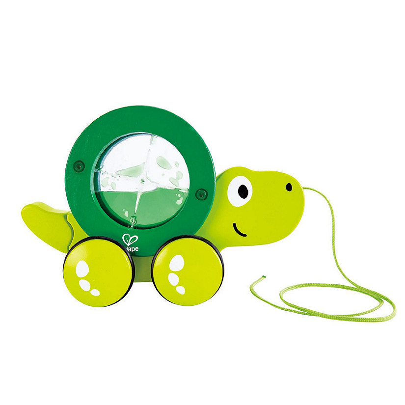 Hape: Pull Along - Tito - Wooden Green Turtle, 1+