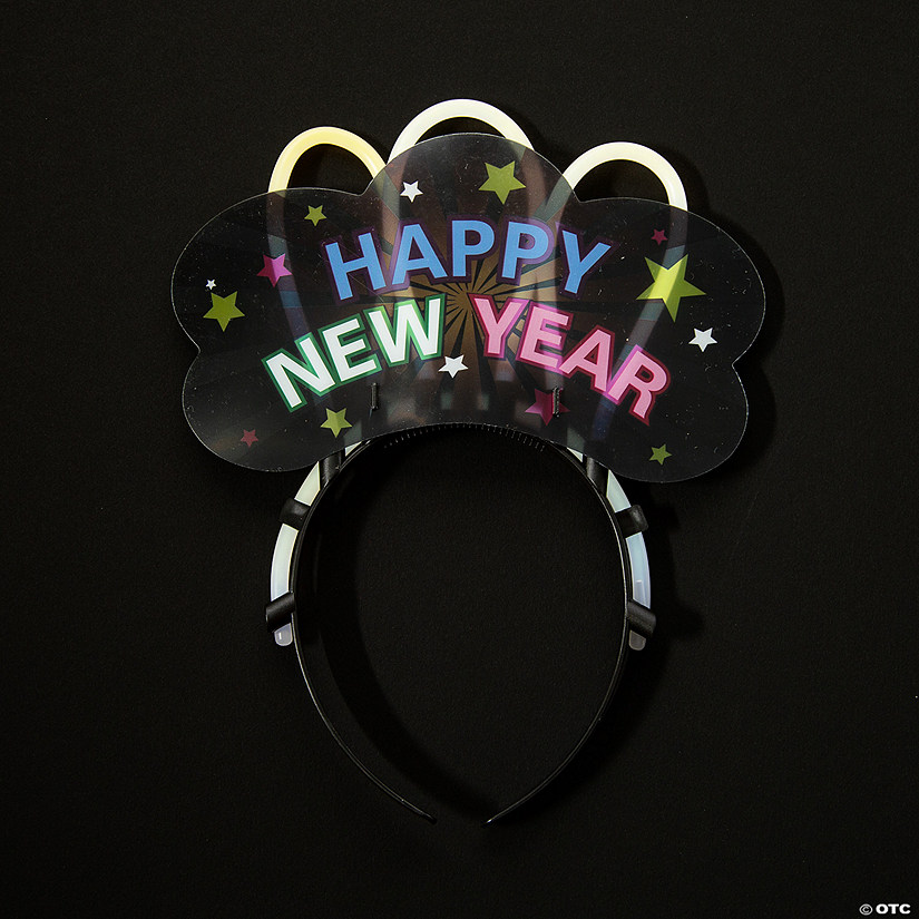 Happy New Year Glow Headbands - 12 Pc. - Discontinued