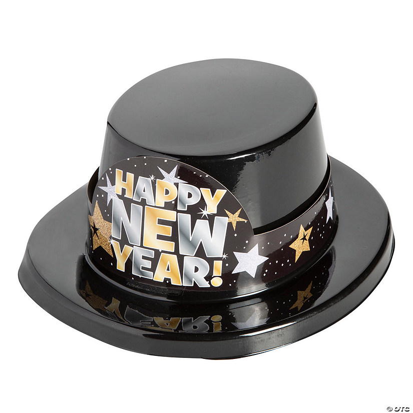 Happy New Year Top Hats - 12 Pc.