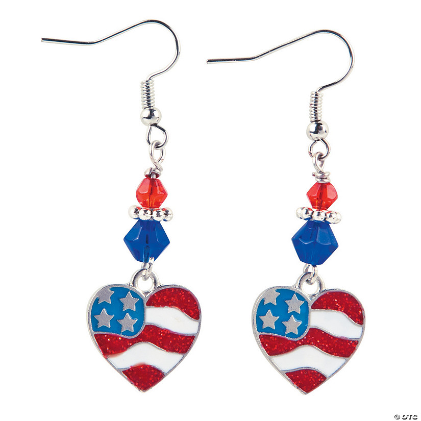 Heart Flag Earrings Craft Kit - Discontinued