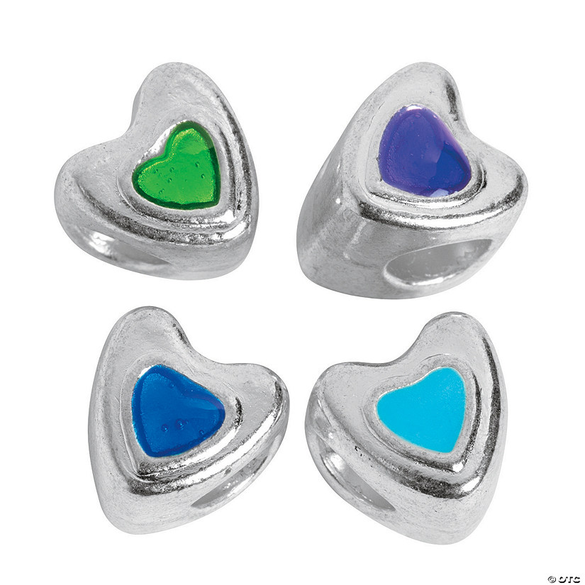 Heart Large Hole Beads - 9mm - Discontinued