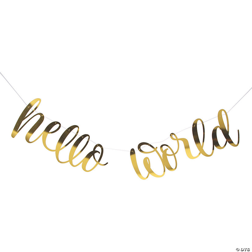 Hello World Banner | Oriental Trading