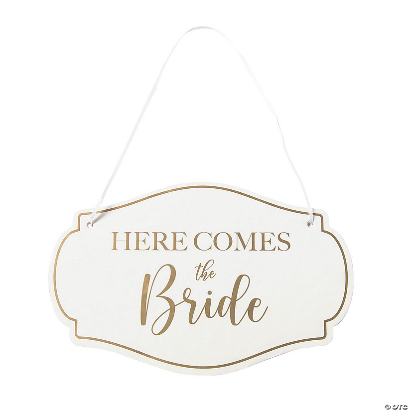 Here Comes the Bride Sign | Oriental Trading
