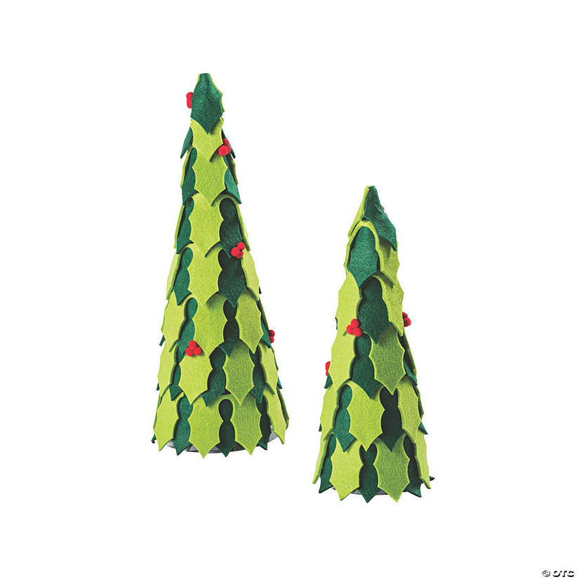 Holiday Handicraft Holly Cone Trees - 2 Pc. | Oriental Trading