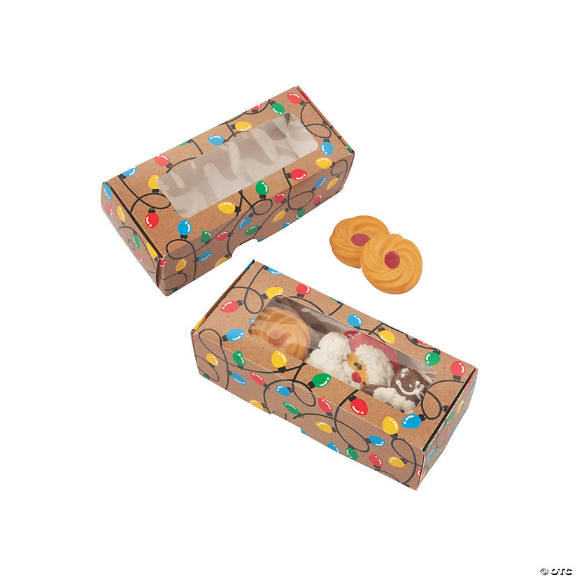 Holiday Lights Cookie Boxes - 12 Pc. - Discontinued