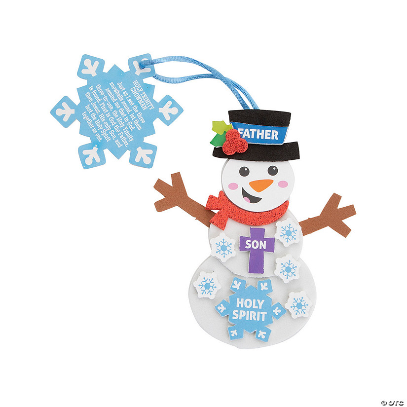 Holy Trinity Snowman Ornament Craft Kit - Makes 12