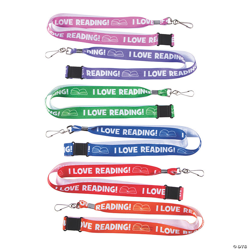 I Love Reading Breakaway Lanyards - 12 Pc.