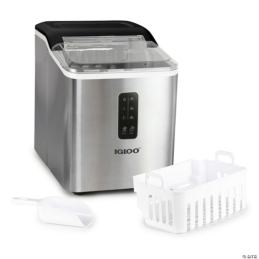 Igloo Automatic Self-Cleaning 26-Pound Ice Maker, Stainless Steel