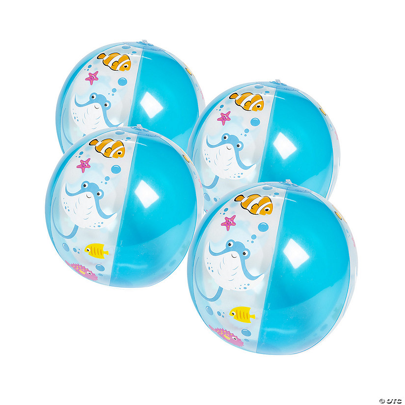 Inflatable 11" Sea Life Medium Beach Balls - 12 Pc. | Oriental Trading