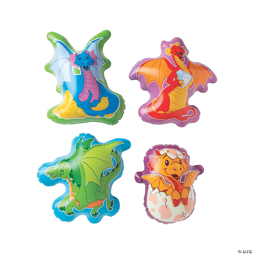 Inflatable Dragon Characters - 12 Pc. - Discontinued