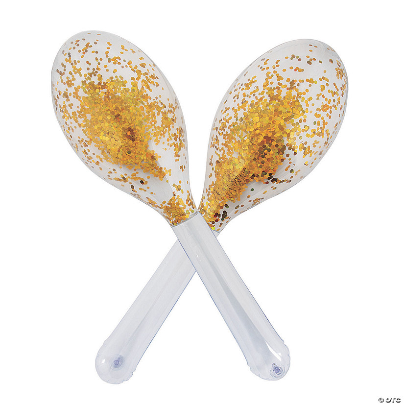 Inflatable Fiesta Glitter Maracas - 2 Pc. | Oriental Trading