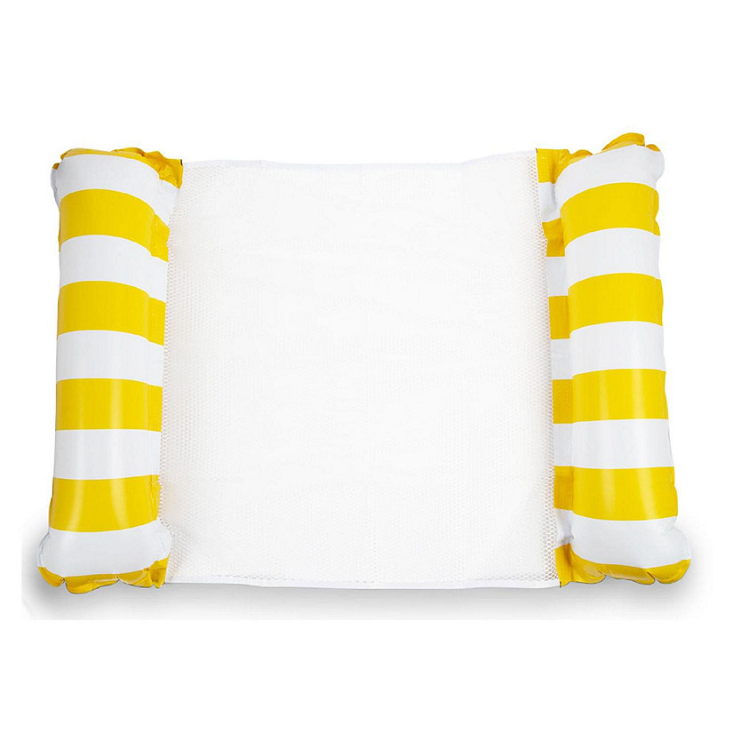 Inflatable Swimming Pool PVC Float Lounge Yellow | Oriental Trading