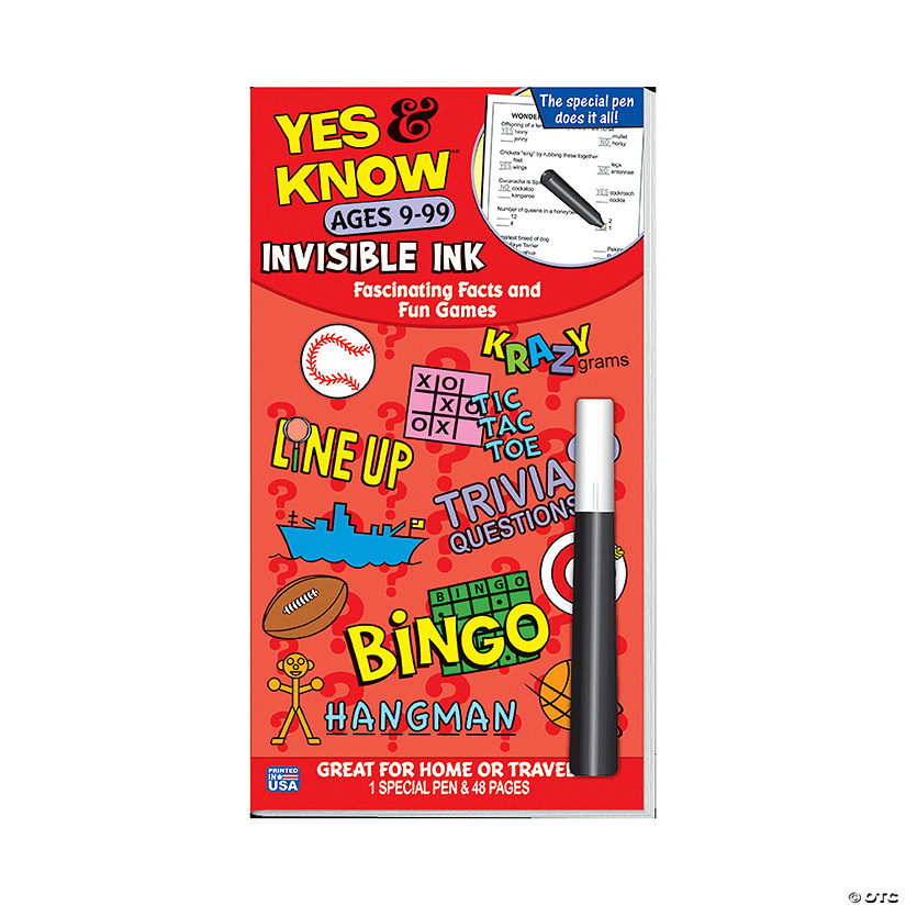Invisible Ink: Yes & Know Ages 9-99 - Discontinued