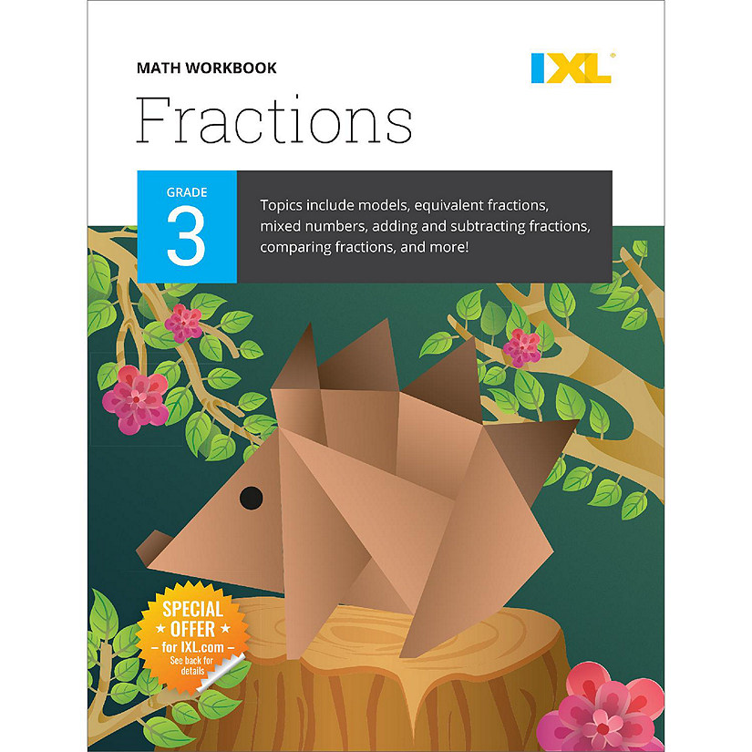 IXL Fractions 3rd Grade Math Workbook, Covering Adding, Subtracting ...