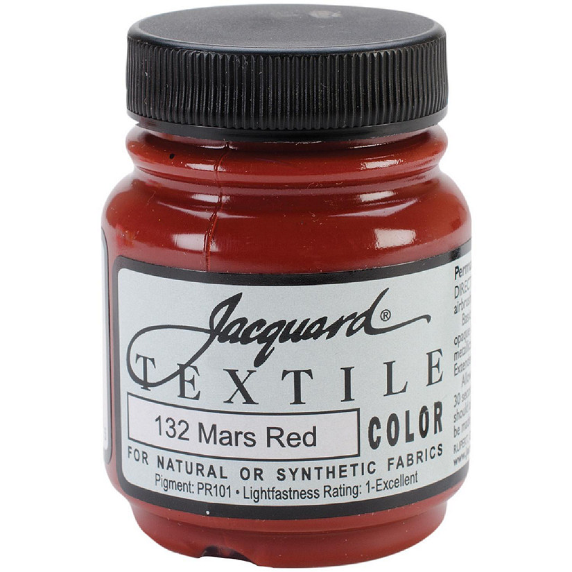 Jacquard Textile Color Fabric Paint 2.25oz-Mars Red | Oriental Trading