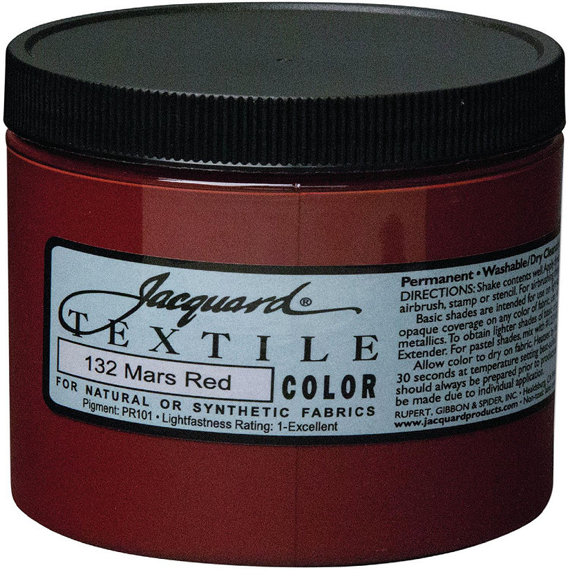 Jacquard Textile Color Fabric Paint 8oz-Mars Red | Oriental Trading