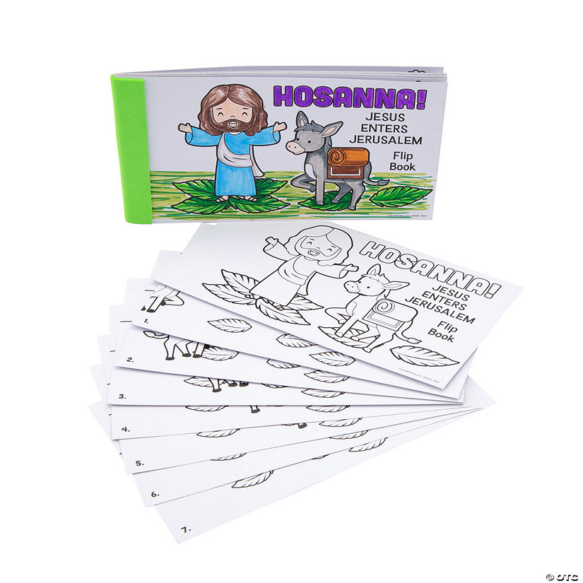 Jesus Enters Jerusalem Flip Books - 12 Pc.