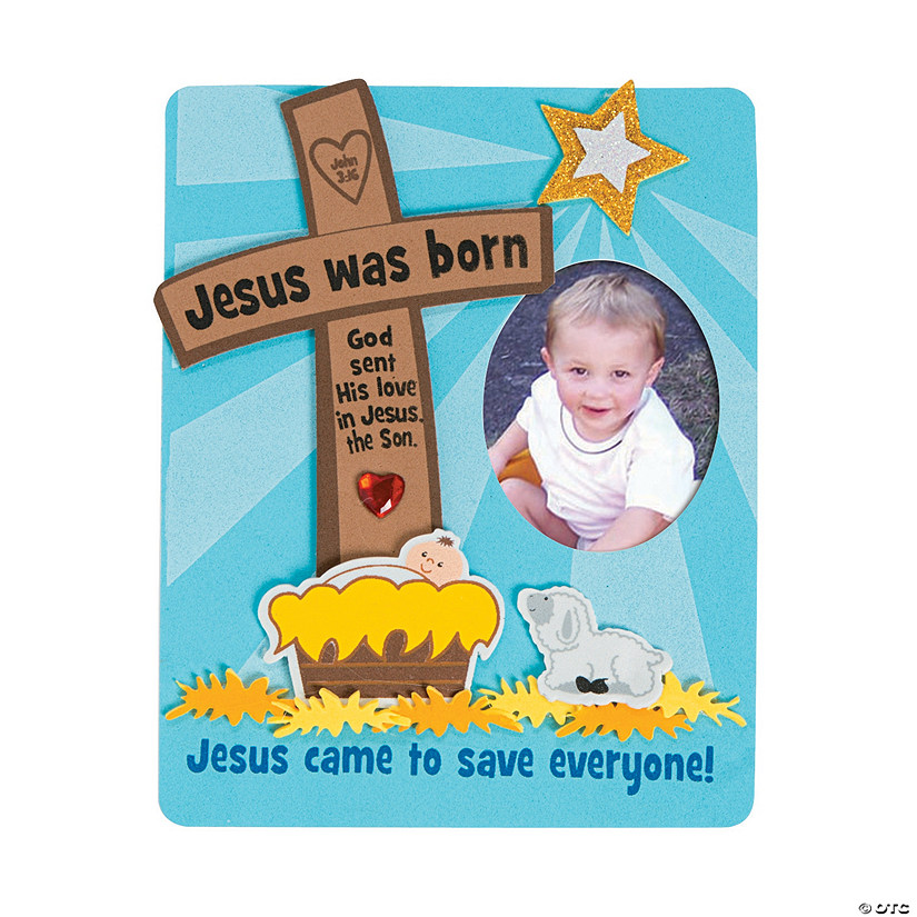 Jesus Was Born Picture Frame Magnet Craft Kit - Discontinued