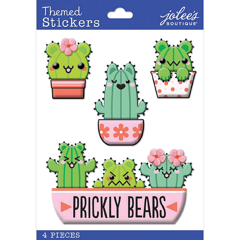 Jolee's Boutique Themed Stickers-Dimensional Prickly Bears | Oriental ...