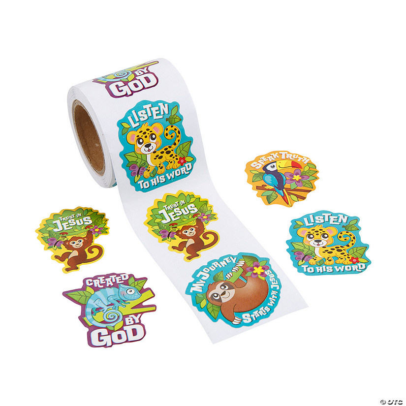 Jungle VBS Sticker Roll - 100 Pc. - Discontinued