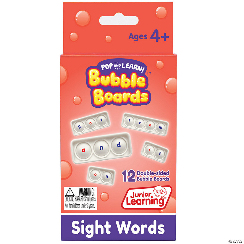 Junior Learning Sight Word Bubble Boards, Set of 12 | Oriental Trading