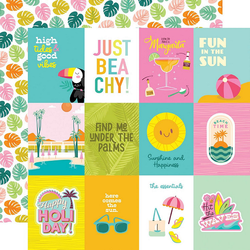Just Beach Double-Sided Cardstock 12"X12"-3X4 Elements | Oriental Trading